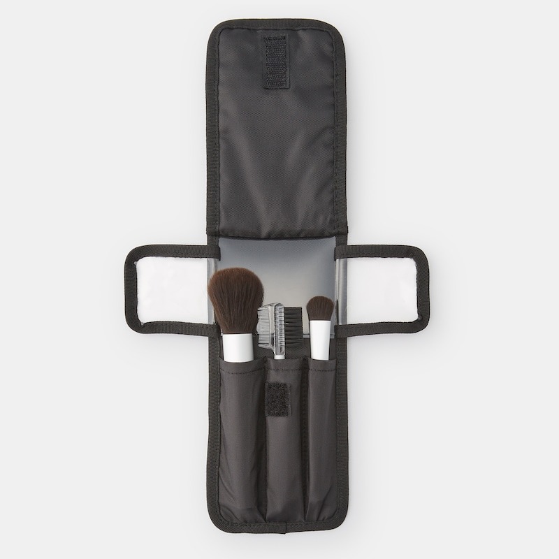 MUJI Nylon Brush Pouch Black - Namichan.id
