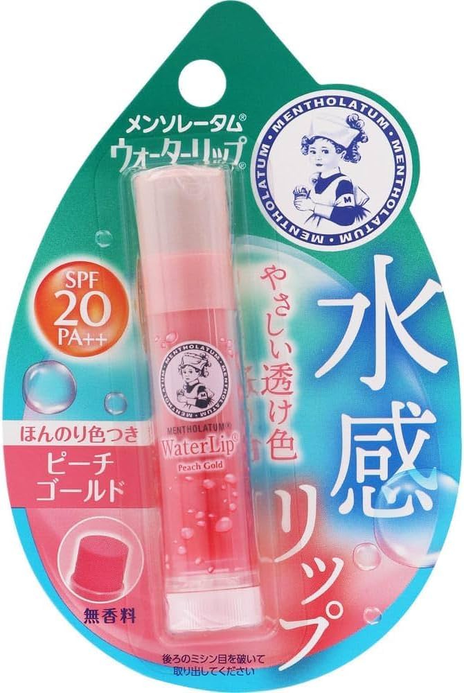 Rohto Mentholatum Water Lip Balm Peach Gold - Namichan.id